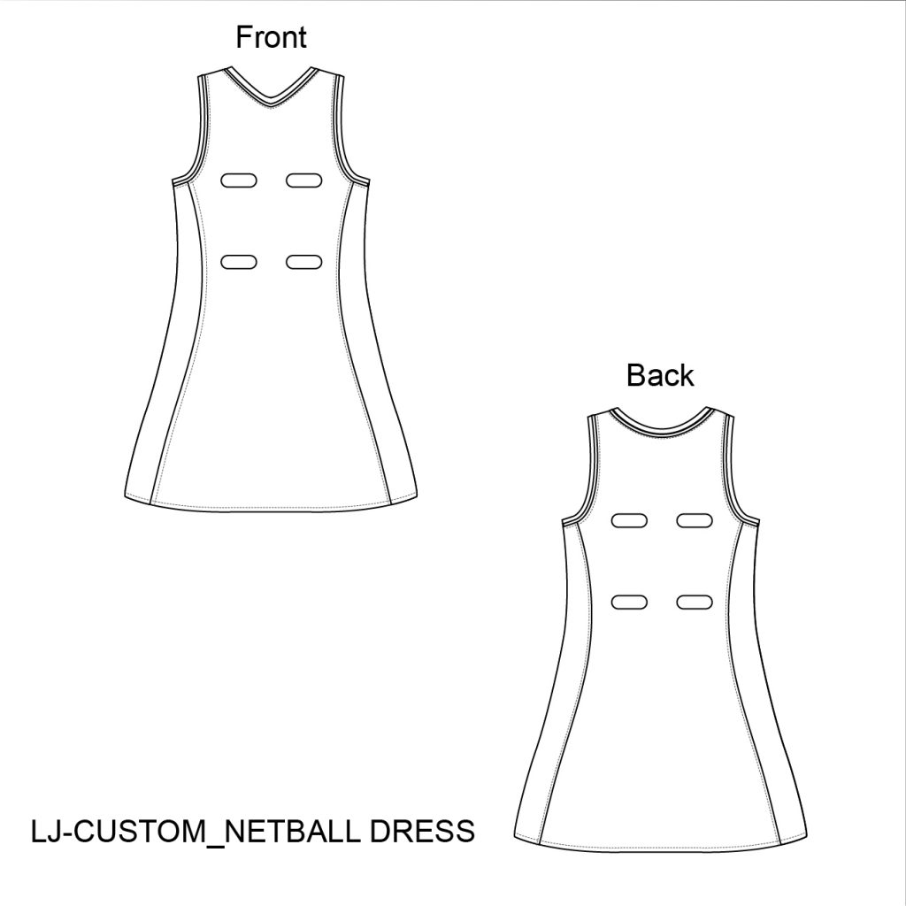 Custom Sublimated Knitted Netball Dress - LJ Sports