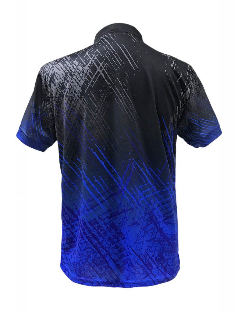Sublimated Zip-up Collar Short Sleeve T-Shirt (LJHM-0054) - LJ Sports